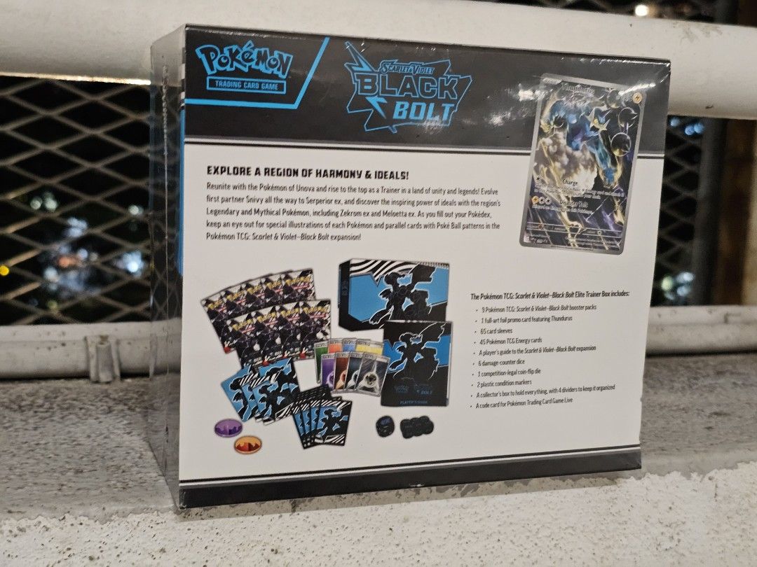 Black Bolt Elite Trainer Box Black Bolt E.T.B (9Pack), Hobbies & Toys ...