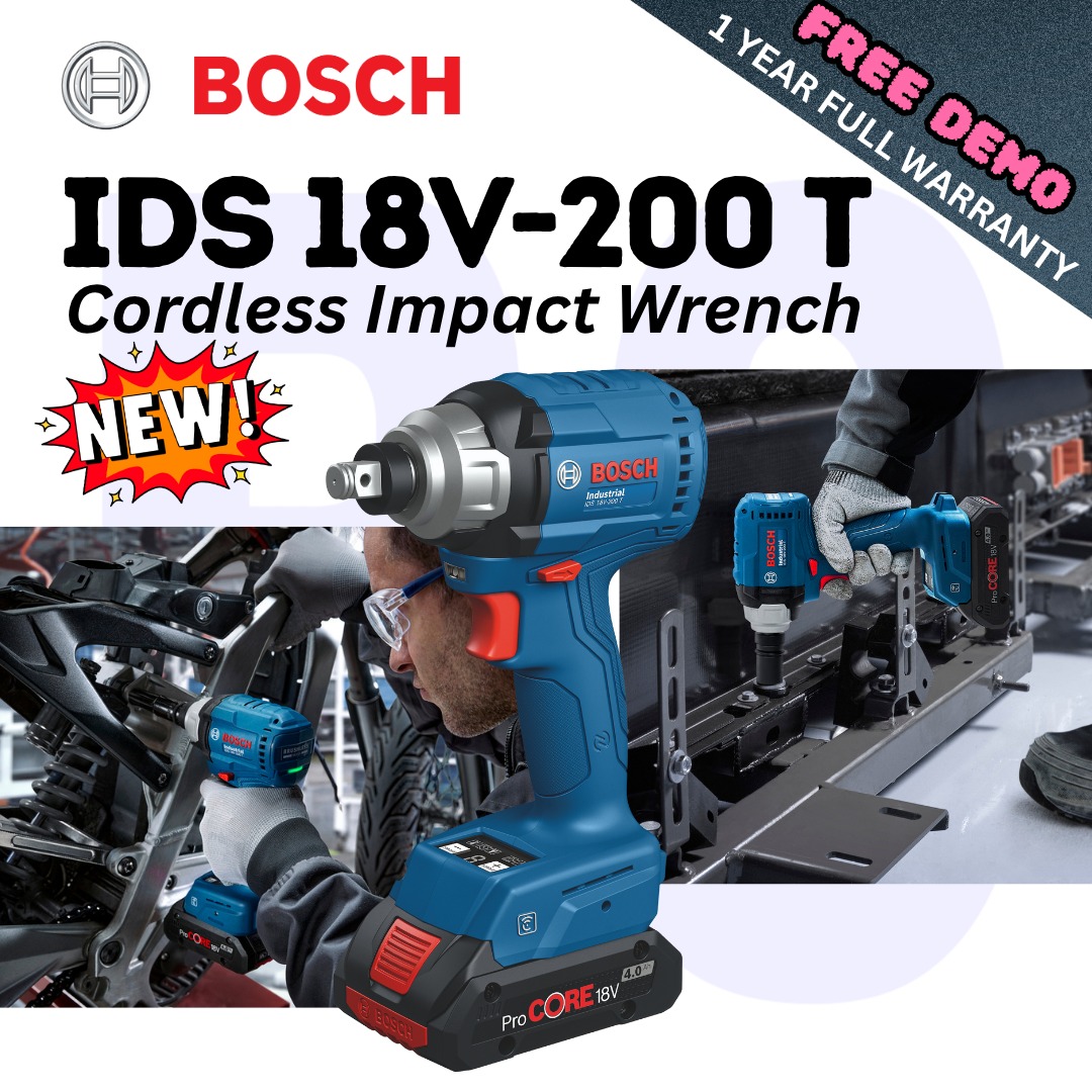 BOSCH IDS 18V-200 T Professional Cordless Impact Wrench, Furniture ...