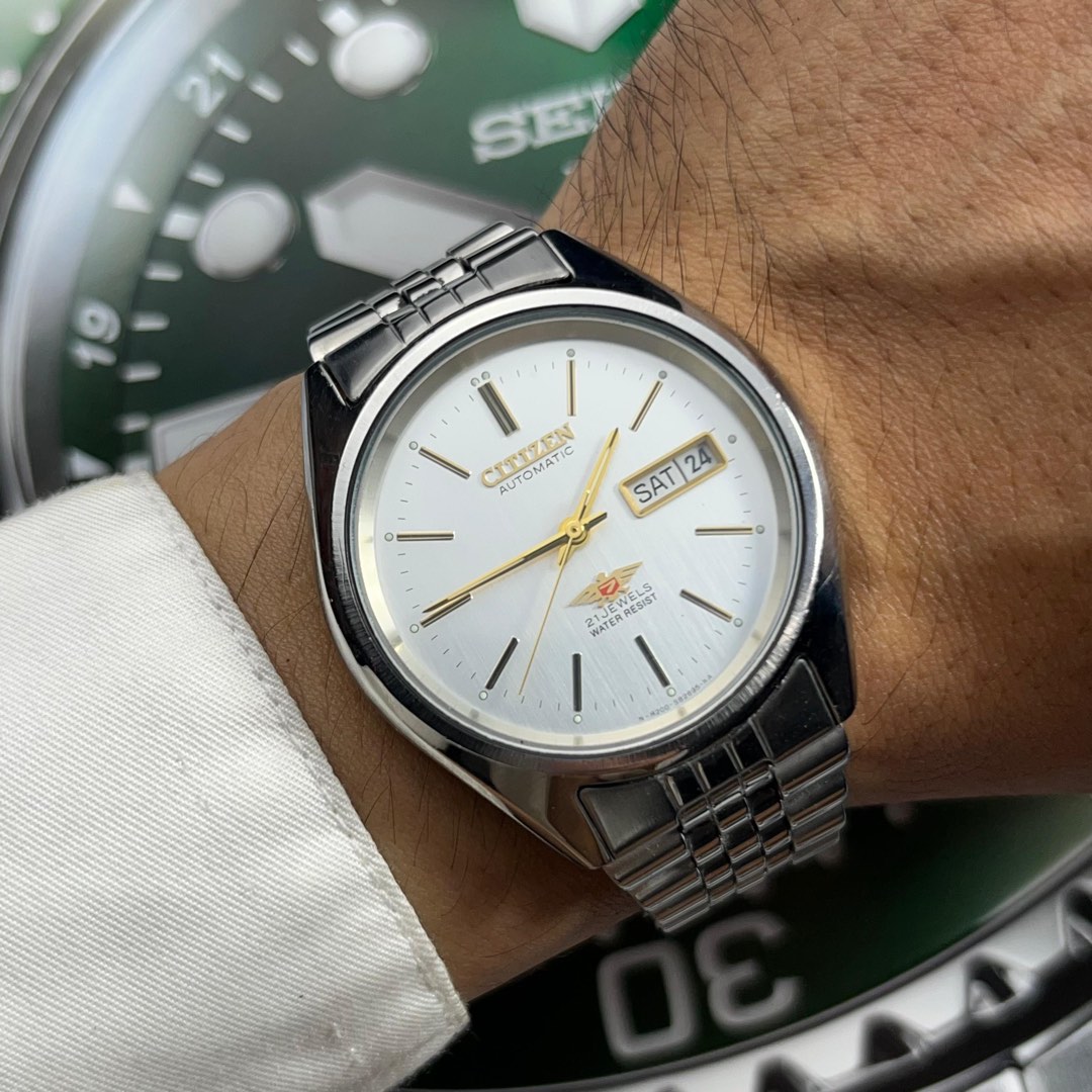 Citizen Eagle Seven Automatic 21 Jewels Silver Dial Full Original mirip ...