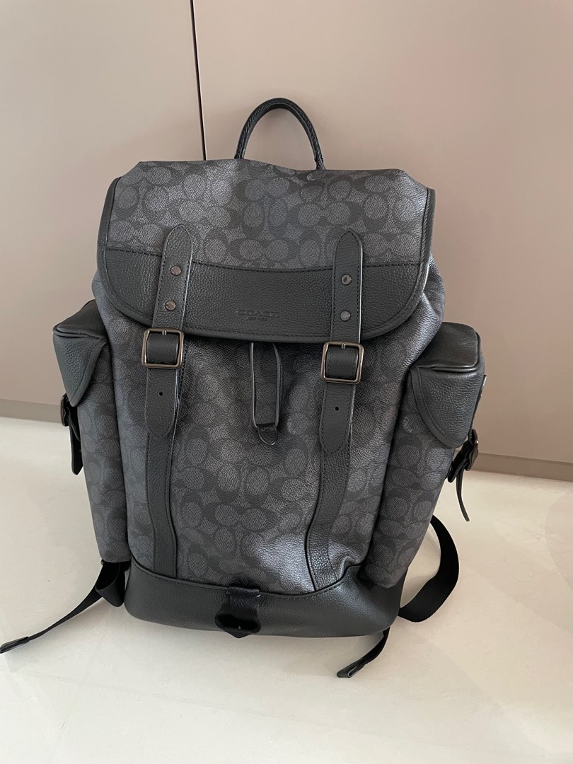 Coach Signature Hitch Backpack - Black, Men's Fashion, Bags, Backpacks ...