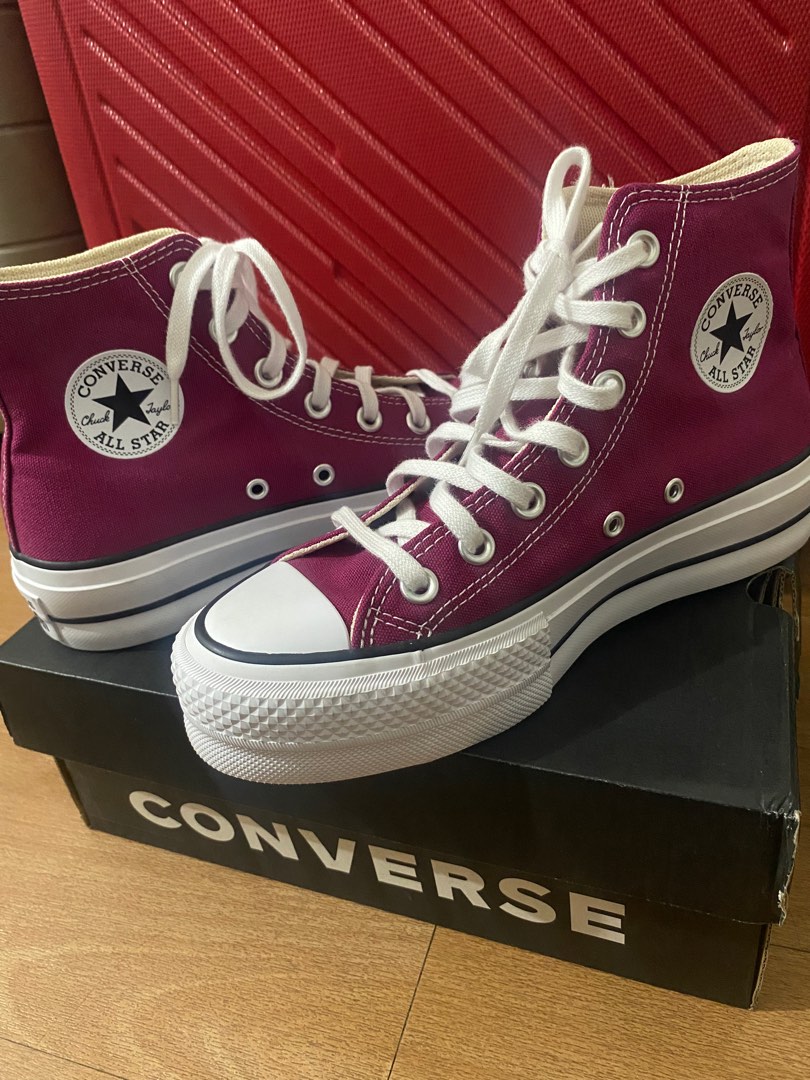 Converse Chuck Taylor All Star Star Lift Platform Shoes 'Legend Berry ...