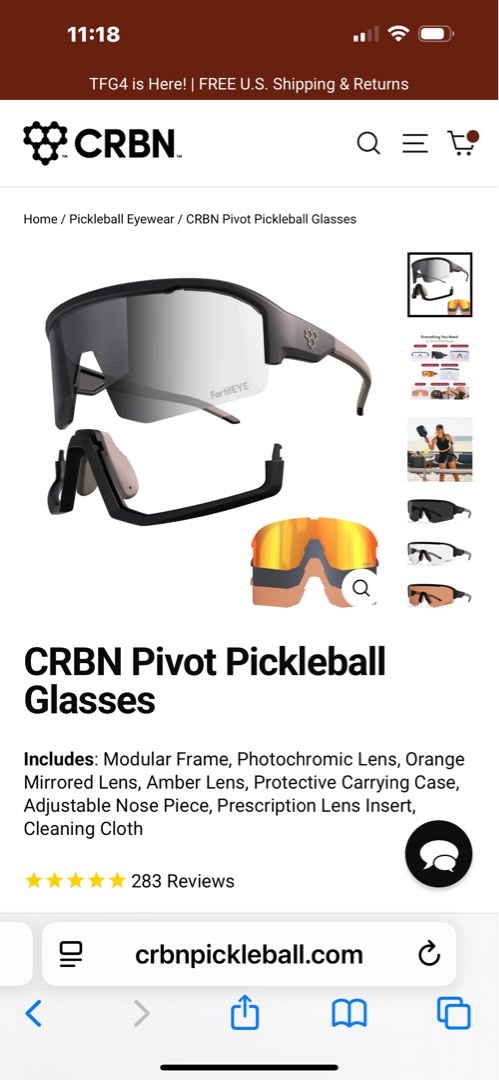 CRBN Pivot Pickleball Glasses - Brand New, Sports Equipment, Other ...