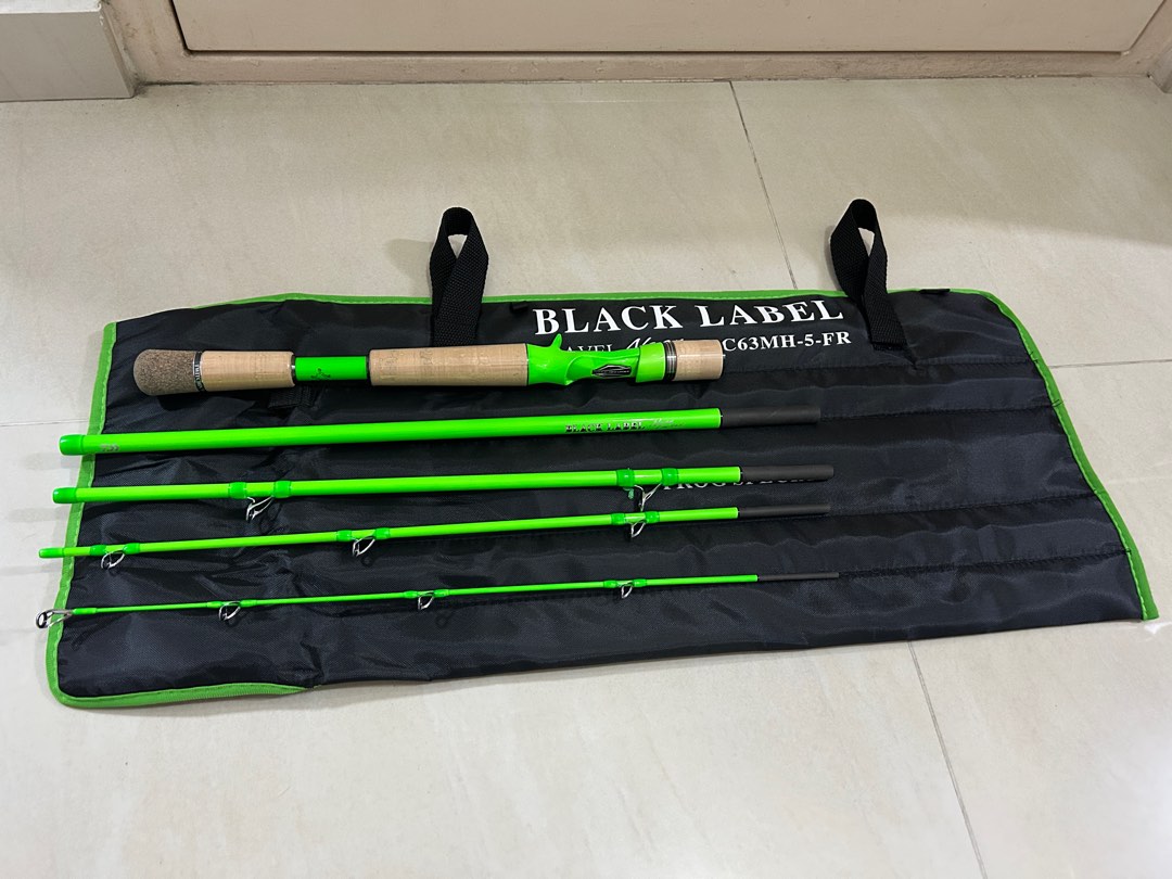 Daiwa Black Label Neon Limited Travel Rod, Sports Equipment, Fishing on Carousell