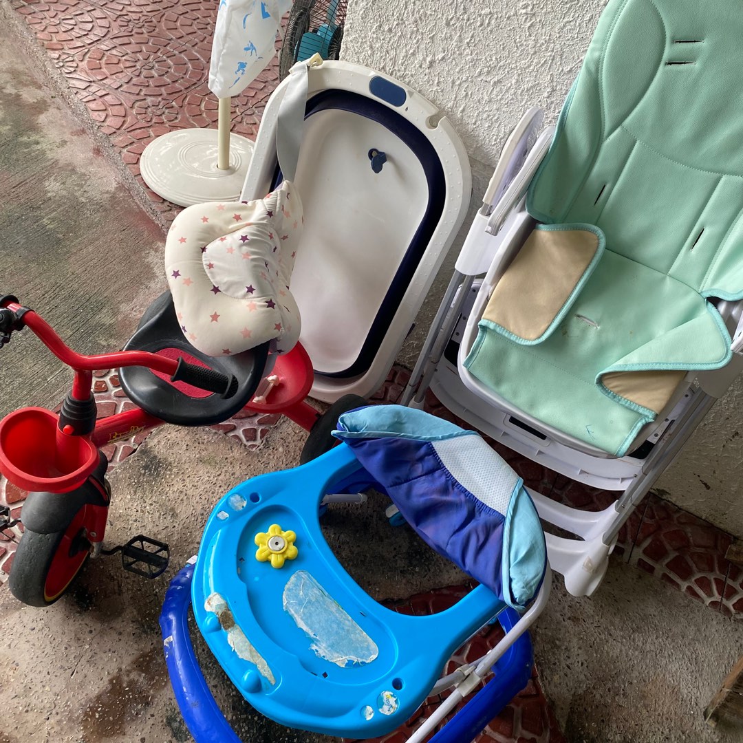 High chair walker bike bath tub for take all, Babies & Kids, Baby ...