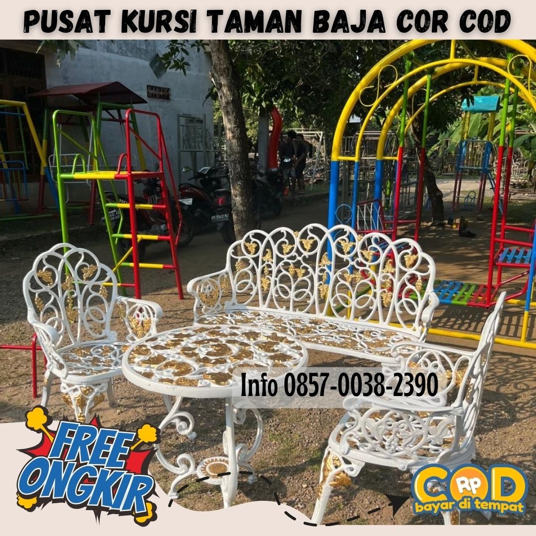 Hub 0857-0038-2390 Pusat Bangku Taman Cor Beton Furniture Besi ...