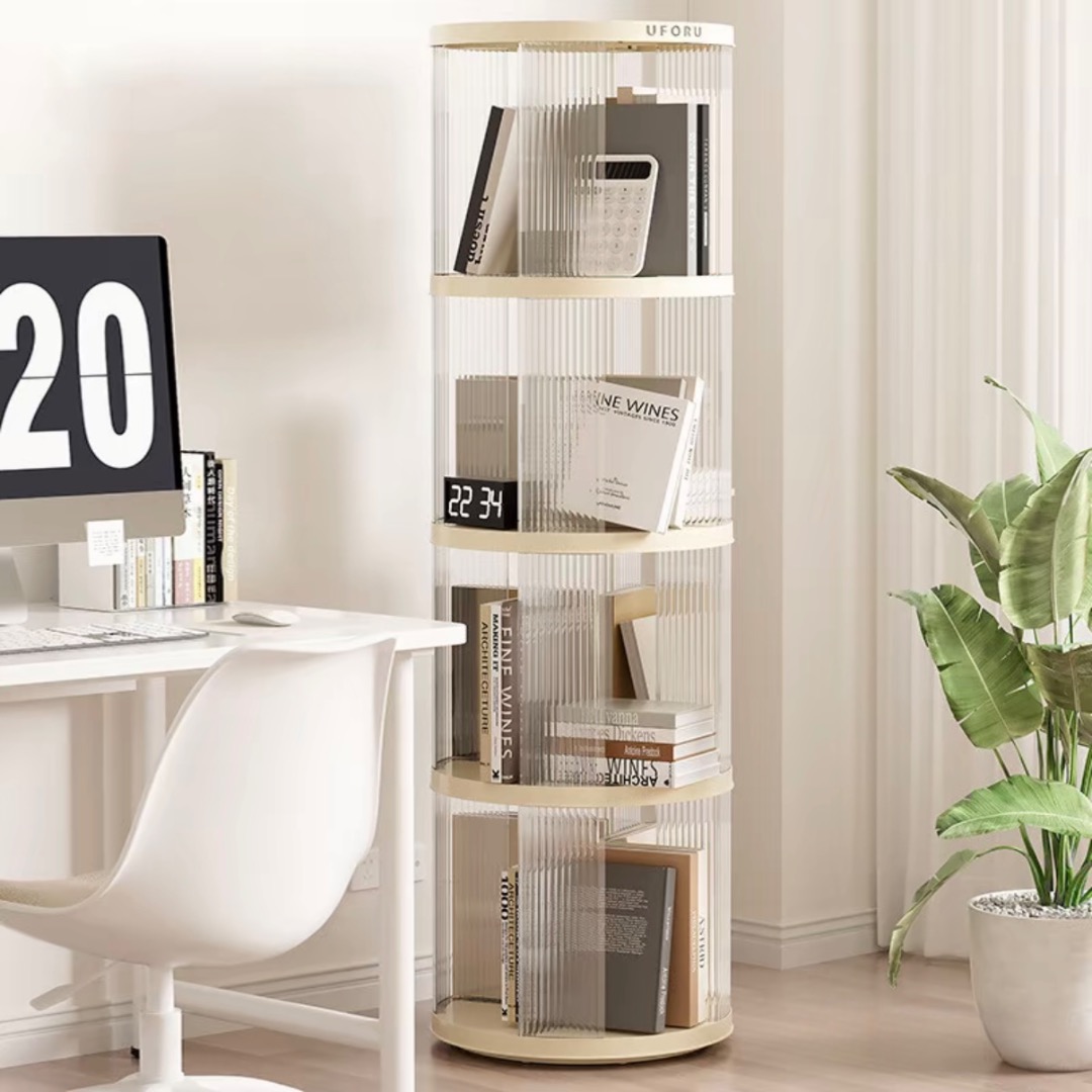 Modern Book Display Shelf | Clear Acrylic Bookshelf Shelf | Rotating ...
