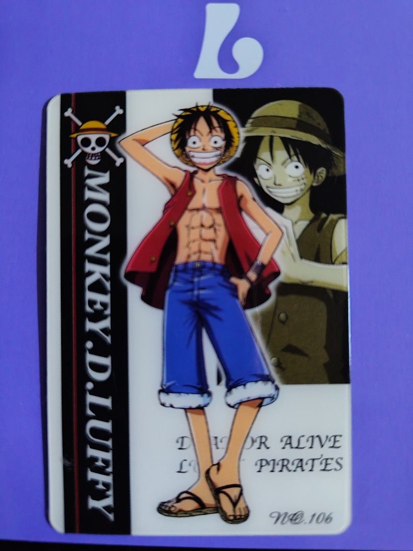 Monkey D. Luffy 106 One Piece King of Pirates Gummy Card 2003 BANDAI ...
