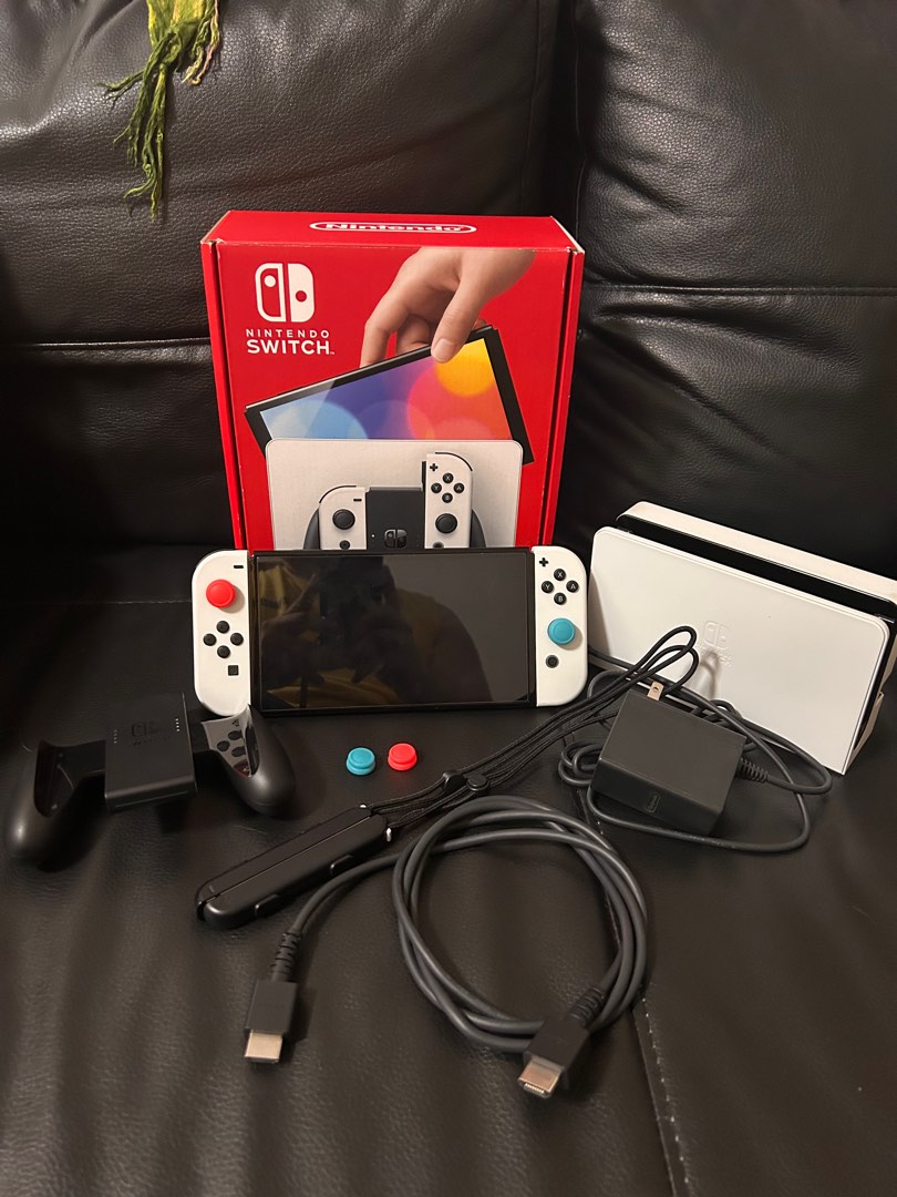 Nintendo Switch Oled + Memory Card, Video Gaming, Video Game Consoles ...