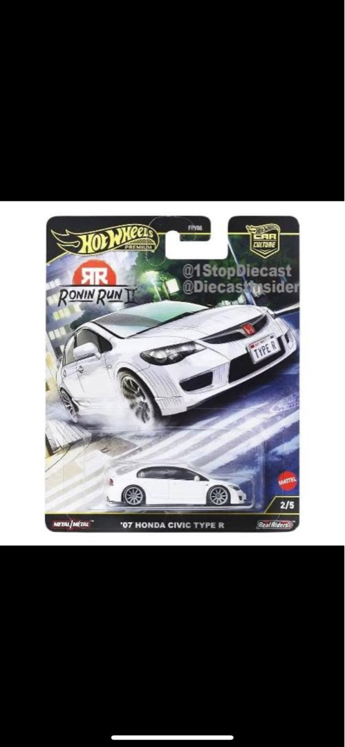 *Pre-Order* HotWheel 07‘ Honda Civic Type R (FD2R), Hobbies & Toys ...