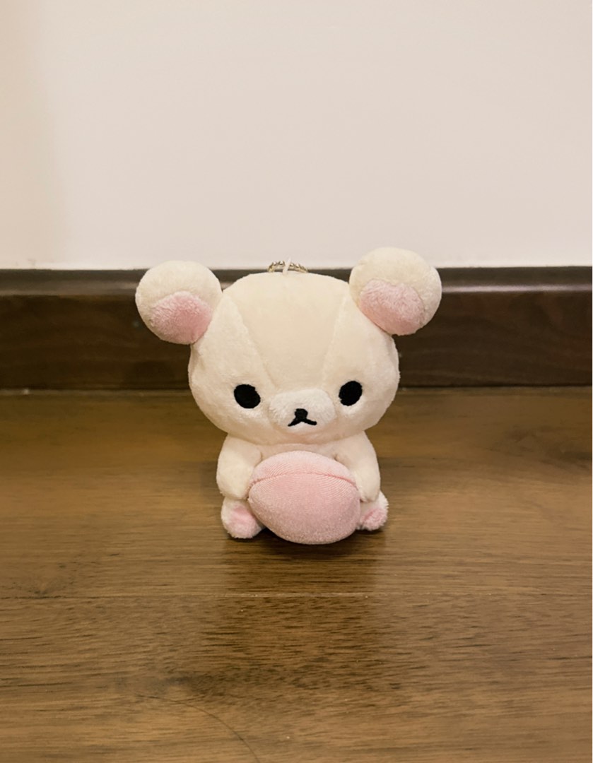 San-X: Rilakkuma | RARE Korilakkuma Stuffed Toy Keychain Hugging Pink ...