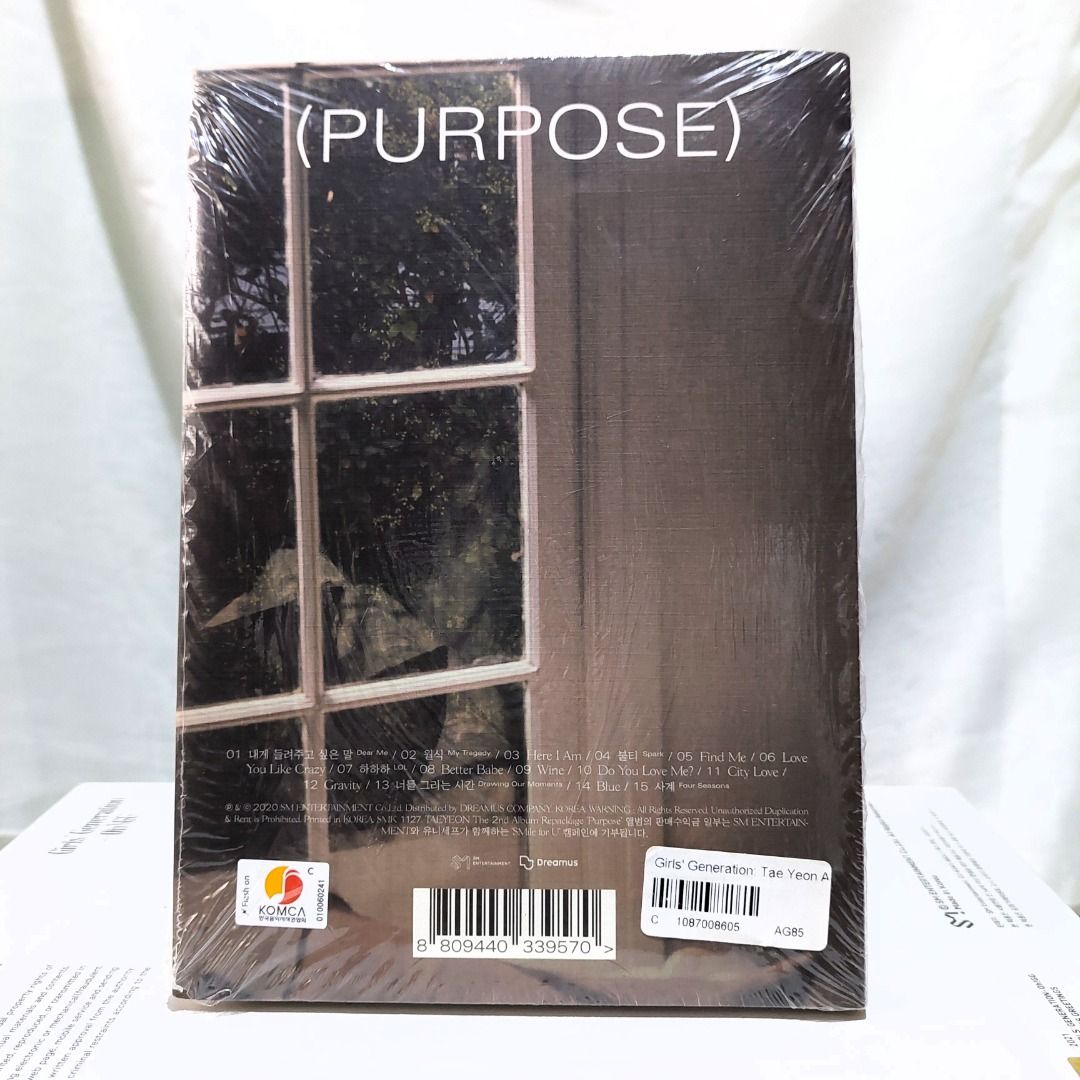 [SEALED] TAEYEON PURPOSE BEIGE VER. - 2nd Album Repackage, Hobbies & Toys, Memorabilia ...