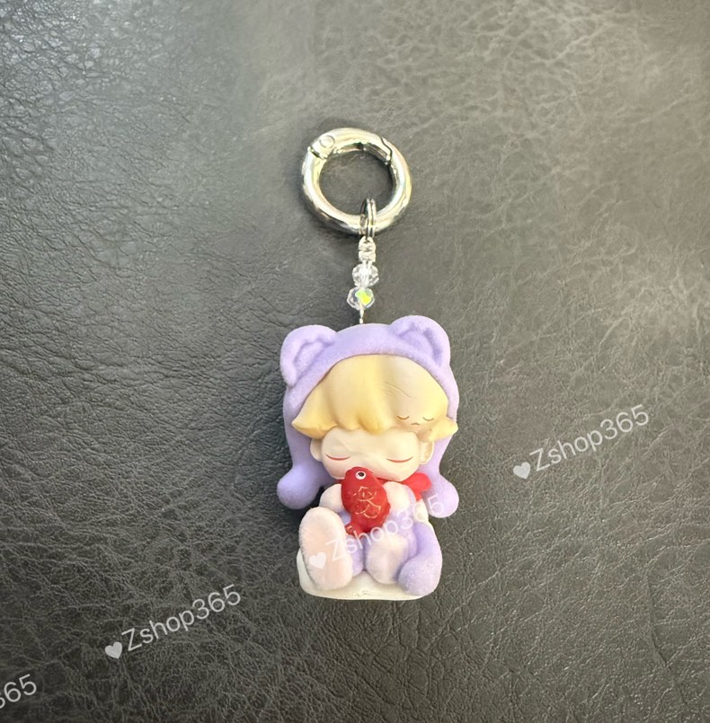 [SG60 Sale] Dimoo x Koi Purple (Furry) - Premium Bag Charm | Keychain ...