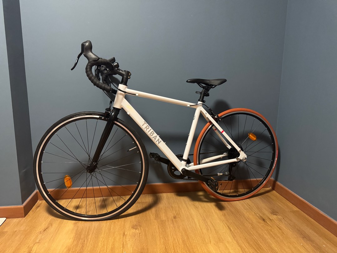 Triban Women Road Bike and Btwin Inride 500 Fluid Bike Trainer, Sports ...