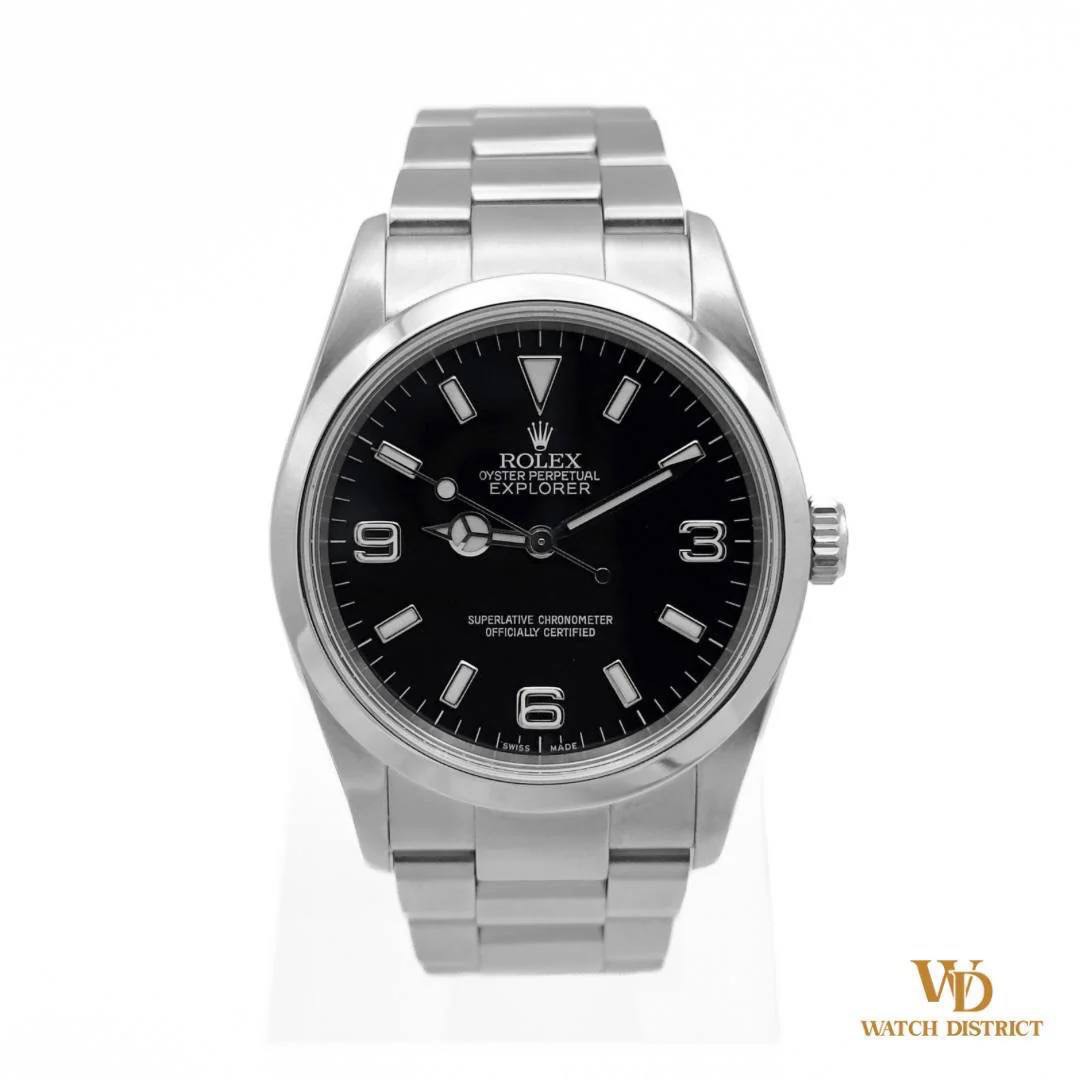 Undated Full Set 36mm Rolex Explorer I 114270 Black Superluminova Dial ...
