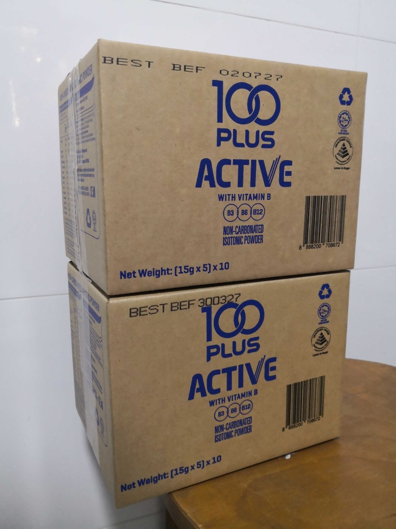 100 Plus Active Isotonic Powder (15g x 5 x 10), Health & Nutrition ...