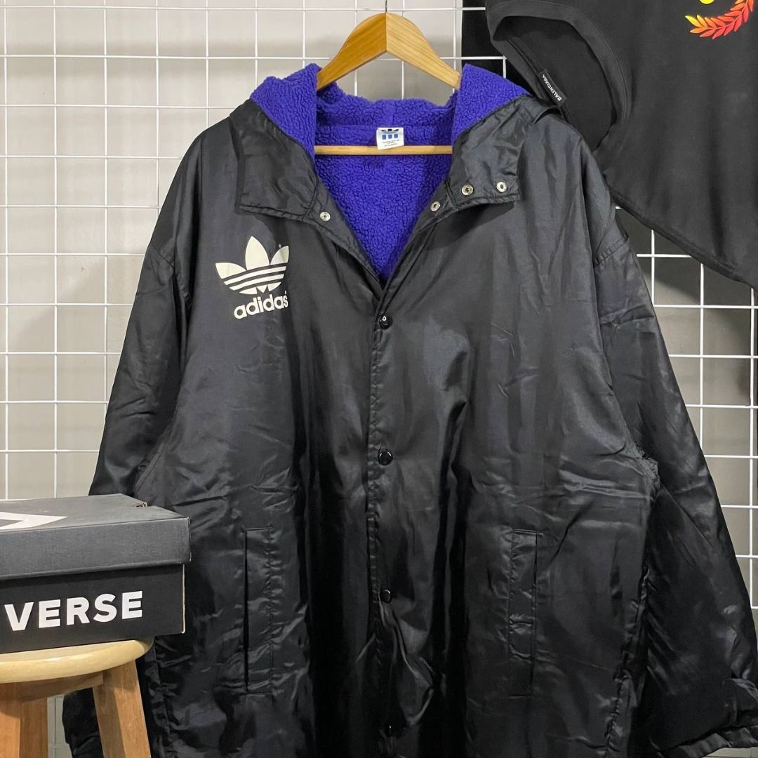90s VINTAGE ADIDAS X DESCENTE BENCH COAT / JACKET W/ FLEECE LINING, Men's Fashion, Coats ...