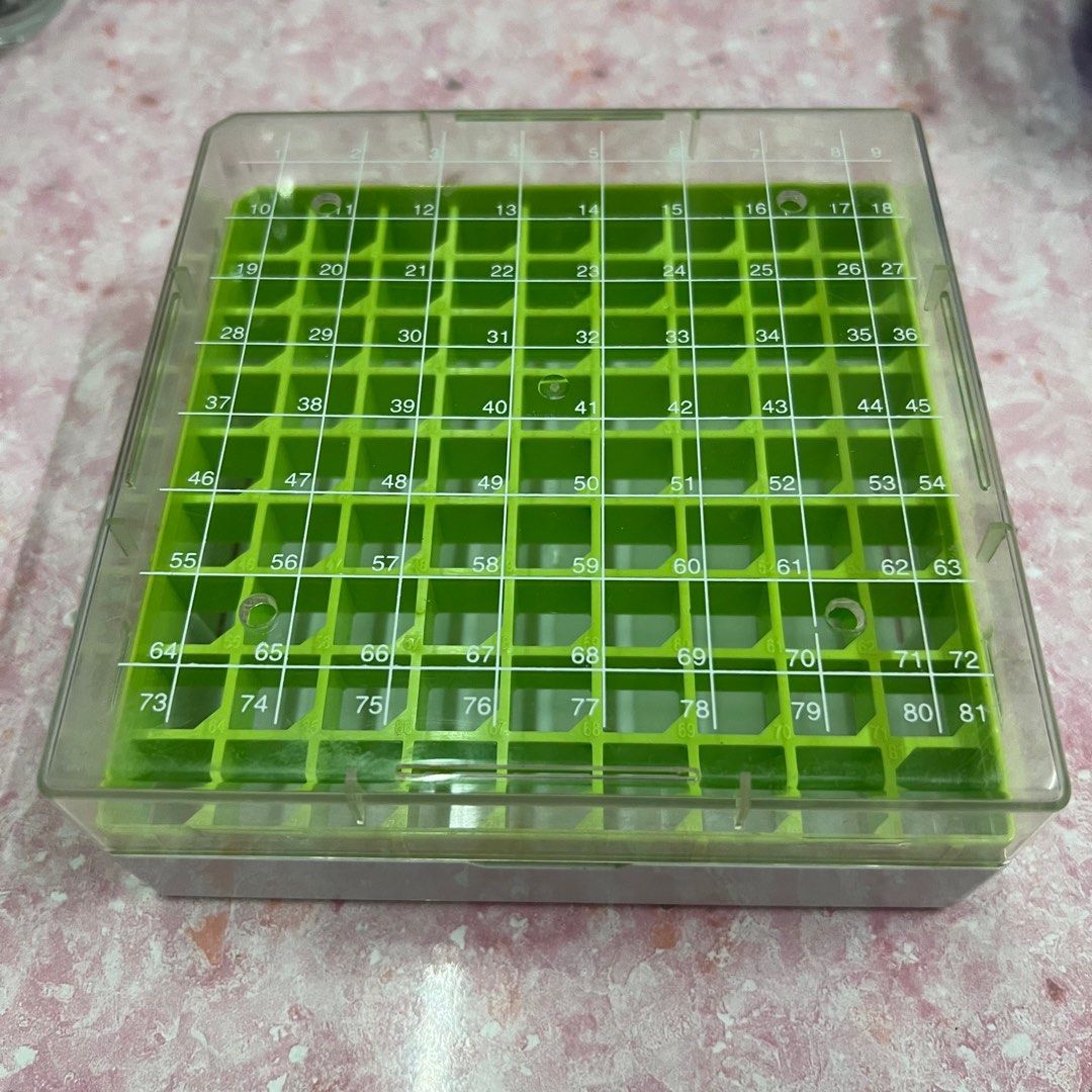 冷凍箱凍存盒 Cryovial Storage Box（81 格）, 健康及營養食用品, 醫療用品和工具 - Carousell