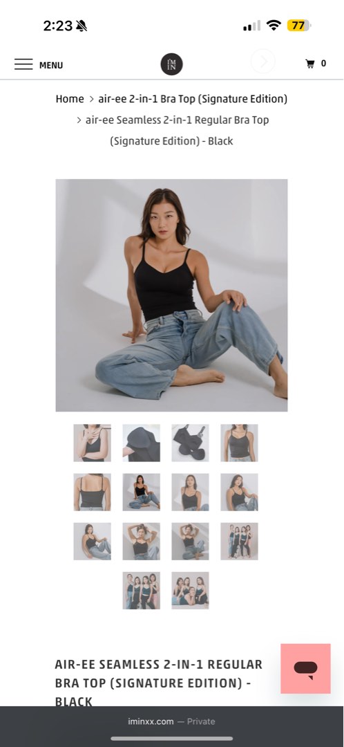 IMINXX AIR-EE SEAMLESS 2-IN-1 REGULAR BRA TOP (SIGNATURE EDITION ...