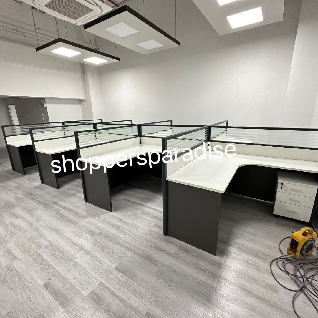 B152 Executive Workstation,with high partion,with/without pedestal/cabinet Home Office Table ...