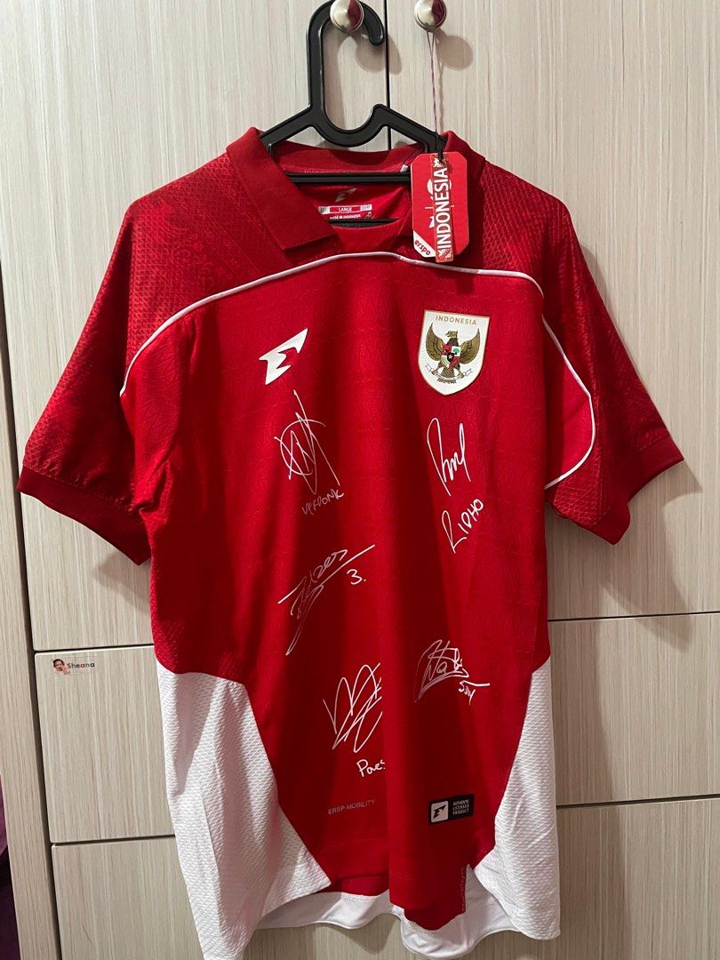 BNWT Erspo Original - Jersey Timnas Indonesia Home SS 2025 with printed ...