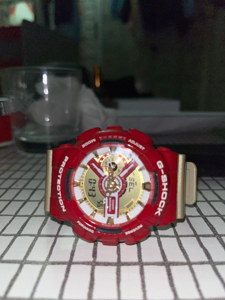 Casio G-Shock GA-110CS (iron man crazy colours), 名牌, 手錶 - Carousell