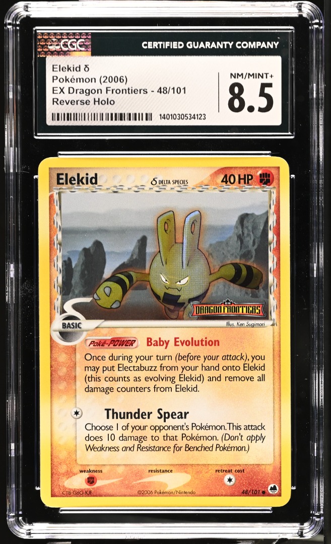 Elekid #48 Reverse Holo (Stamped) - Pokemon Vintage Dragon Frontiers ...