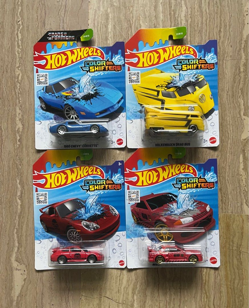 HOT WHEELS COLOR SHIFTER NISSAN SKYLINE GT-R (R32), PORSCHE 911 GT3 ...