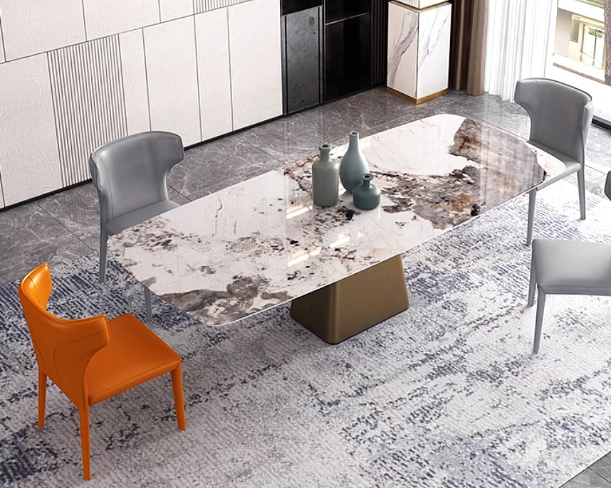 LUPA Modern Marble Dining Table, Furniture & Home Living, Furniture ...