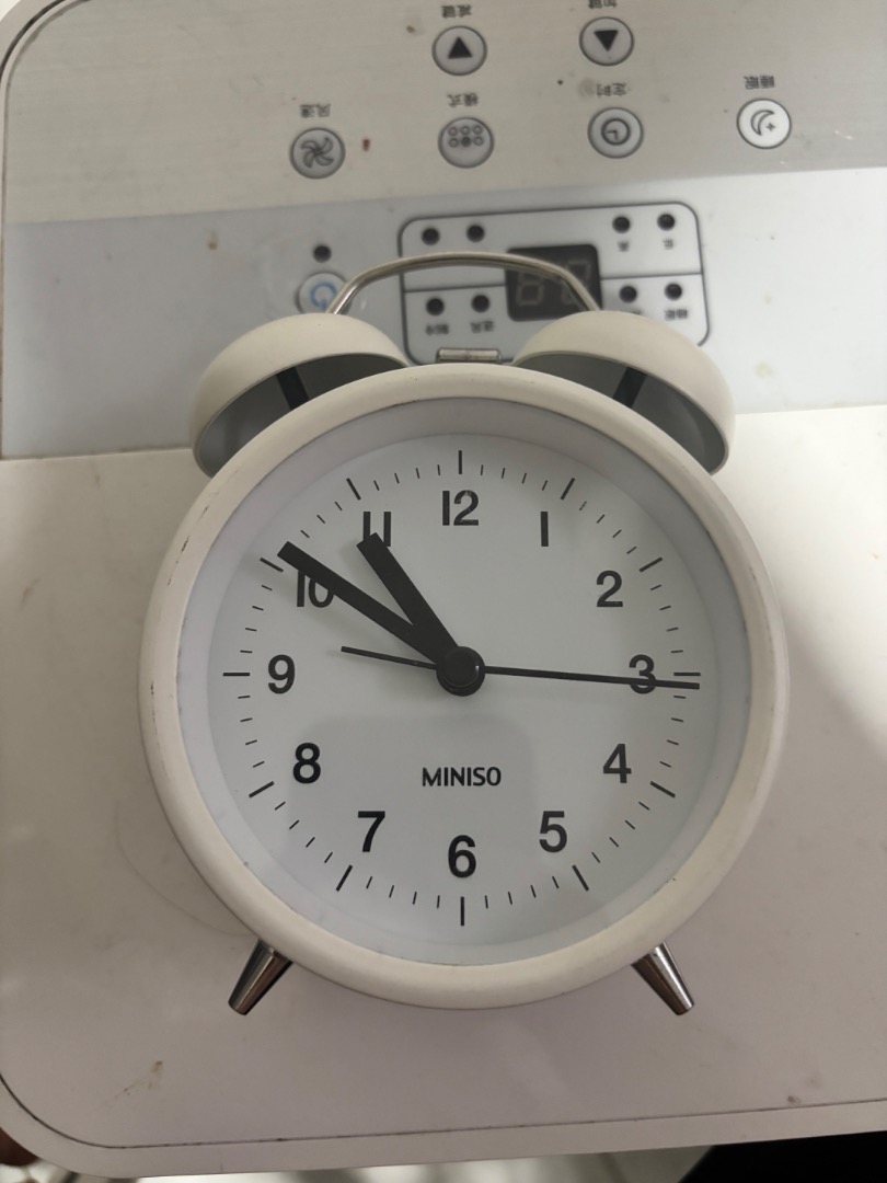 Miniso White Alarm Clock, Furniture & Home Living, Home Decor ...