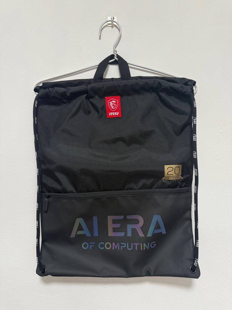 MSI 20th Anniversary Drawstring Bag - AI Era, Men's Fashion, Bags ...