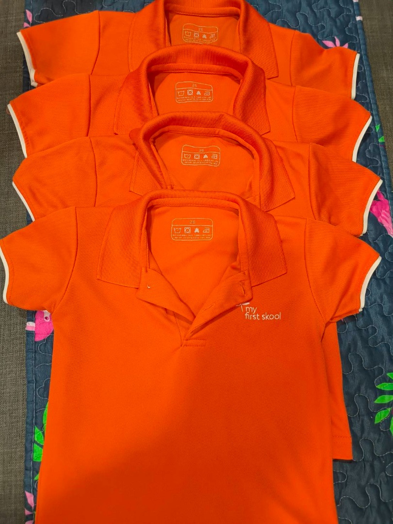 My first skool uniform polo shirt, Babies & Kids, Babies & Kids Fashion ...