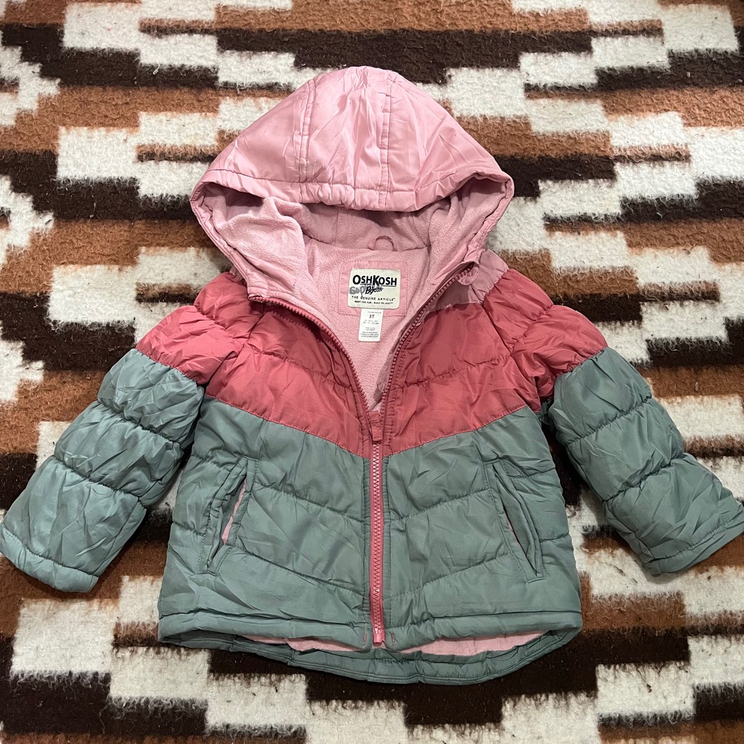 OSHKOSH Kids Tricolor Puffer Jacket (3yo), Babies & Kids, Babies & Kids ...