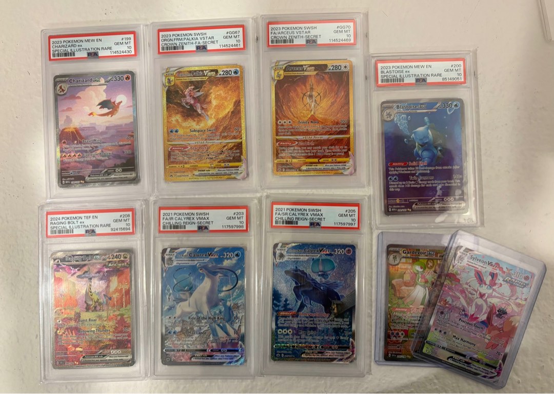 Psa 10 Charizard gardevoir sylveon Palkia arceus raging bolt blastoise ...
