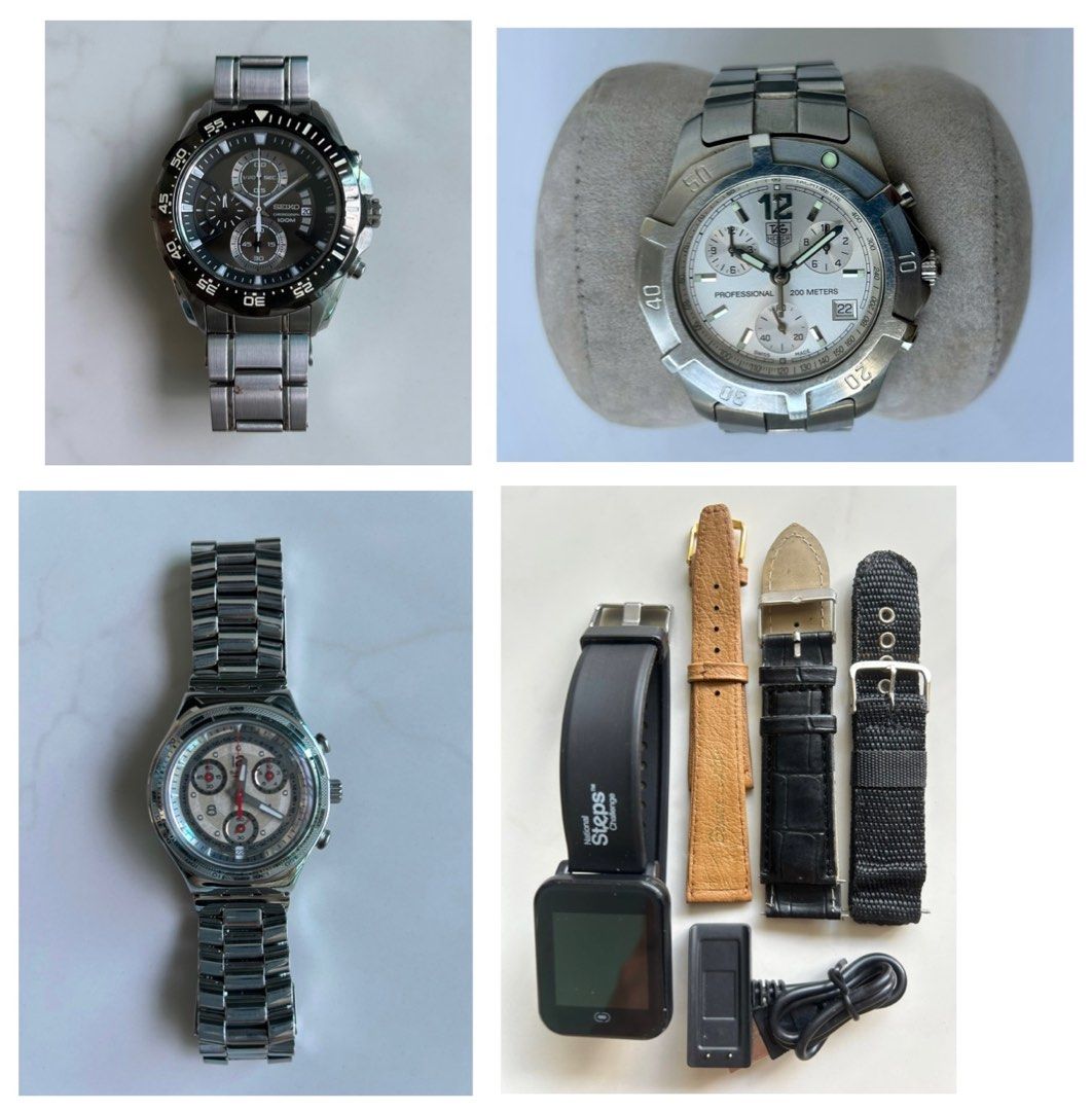 TAG Heuer Exclusive Chronograph Quartz, Seiko Chronograph Sapphire ...