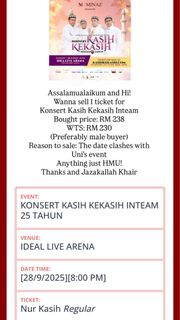 Konsert Inteam 2025, Tickets & Vouchers, Event Tickets on Carousell