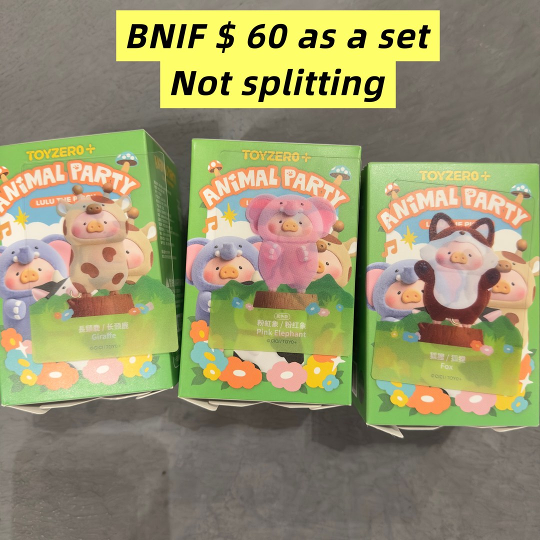 TOYZERO+ Animal Party Lulu The Pig Blind Box BNIF Not Popmart Blindbox ...
