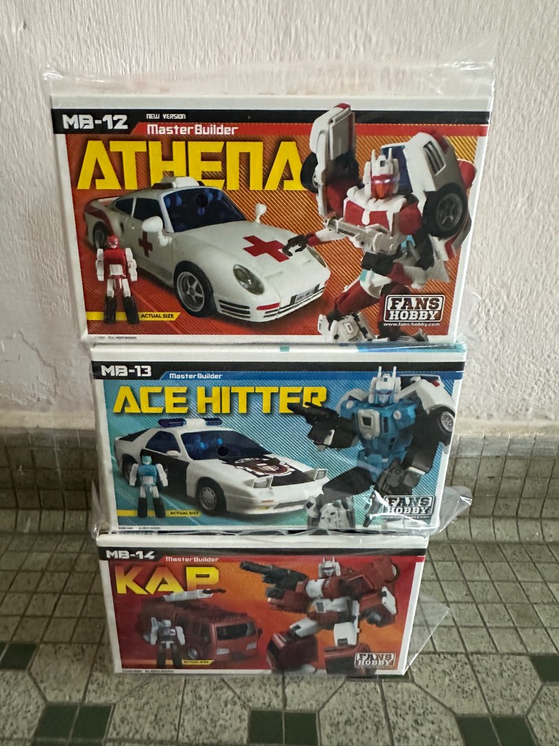 (3 for $250) Master Builder Transformer MB12,13,14 Athena Ace Hitter ...