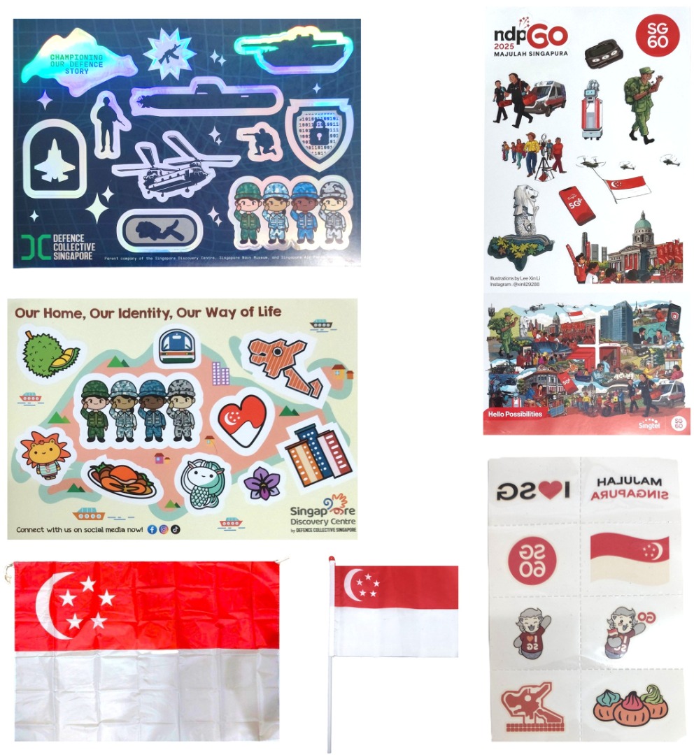 $5 each NDP sticker August Merlion / Hologram SAF shiny sticker / GO ...
