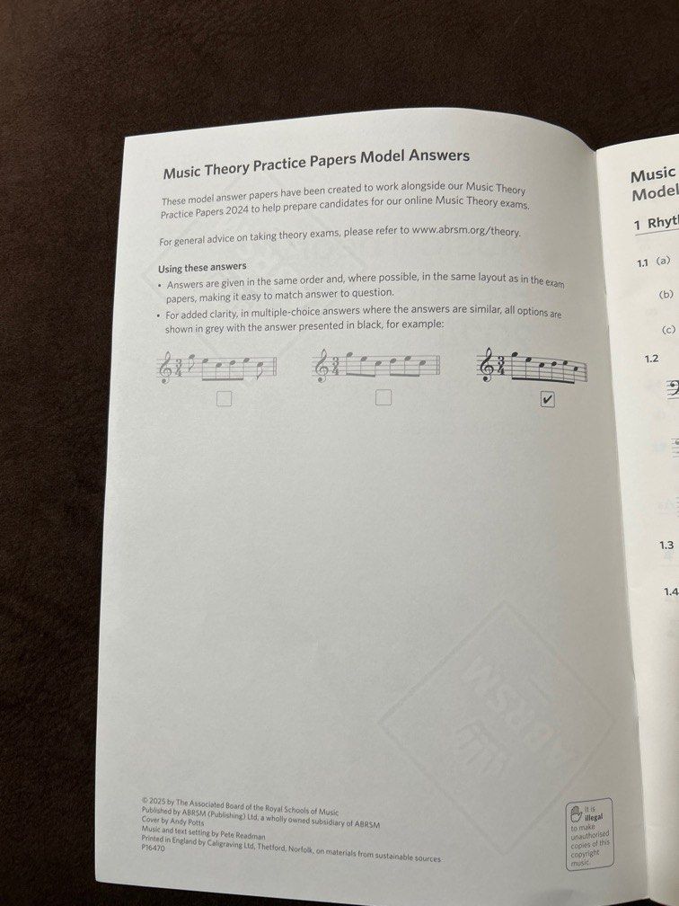 ABRSM Grade 5 Music Theory Model Answers 2024, Hobbies & Toys, Music ...