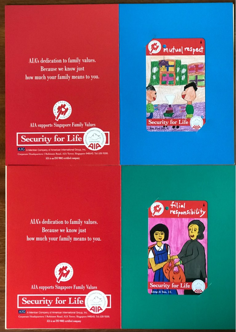 AIA Security for Life Cards - Mutual Respect & Filial Responsibility ...