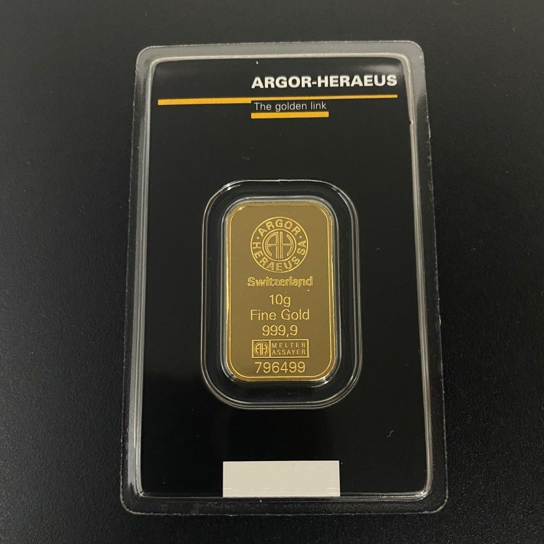 Argor Heraeus Minted Gold Bar 10 grams, Hobbies & Toys, Memorabilia ...