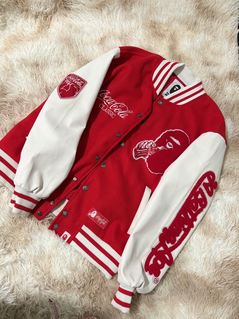 BAPE X Coca Cola Varsity, Luxury, Apparel on Carousell