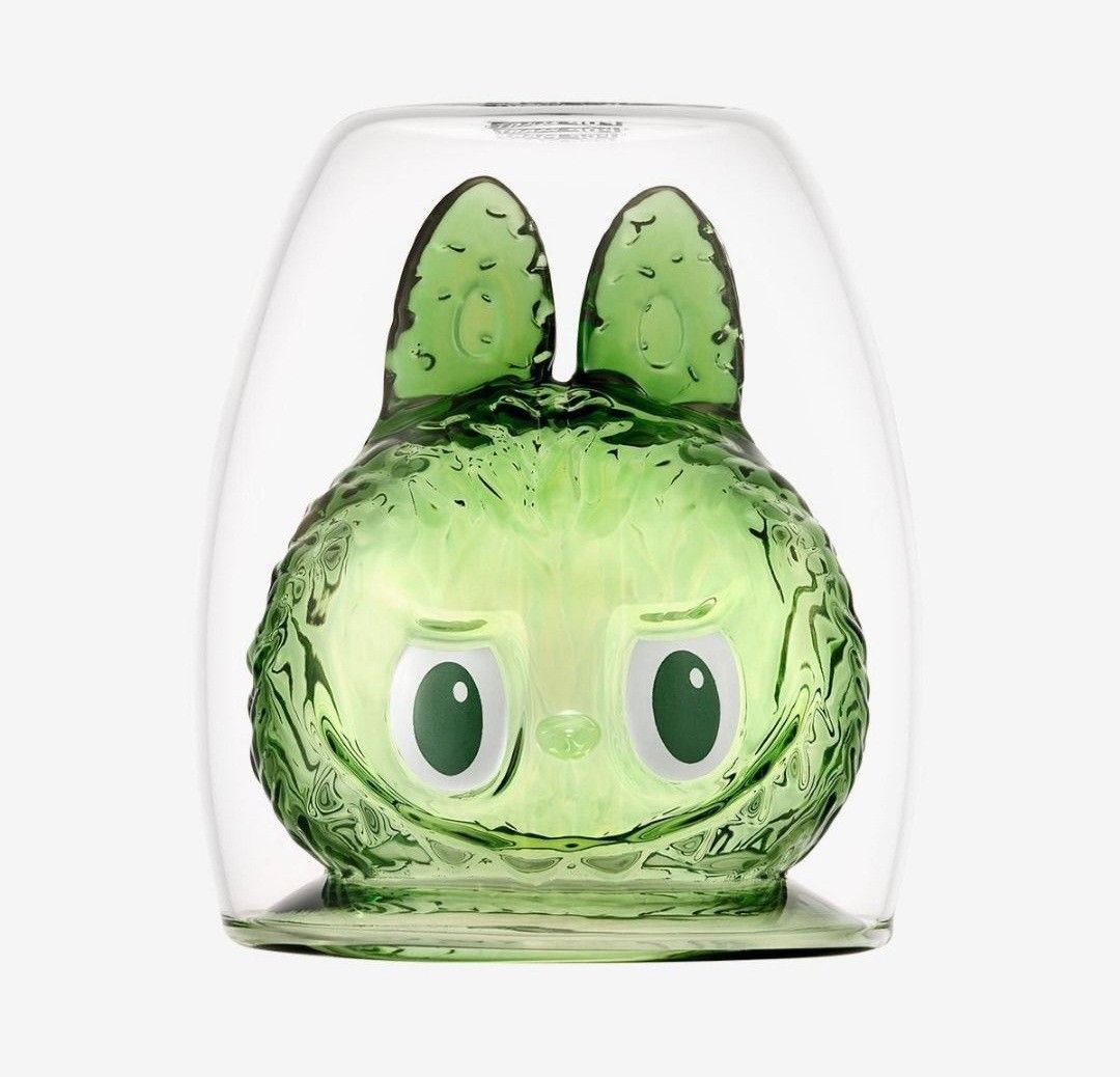 BNIB Popmart Labubu Glass Cup Blindbox green the monster cheers ...