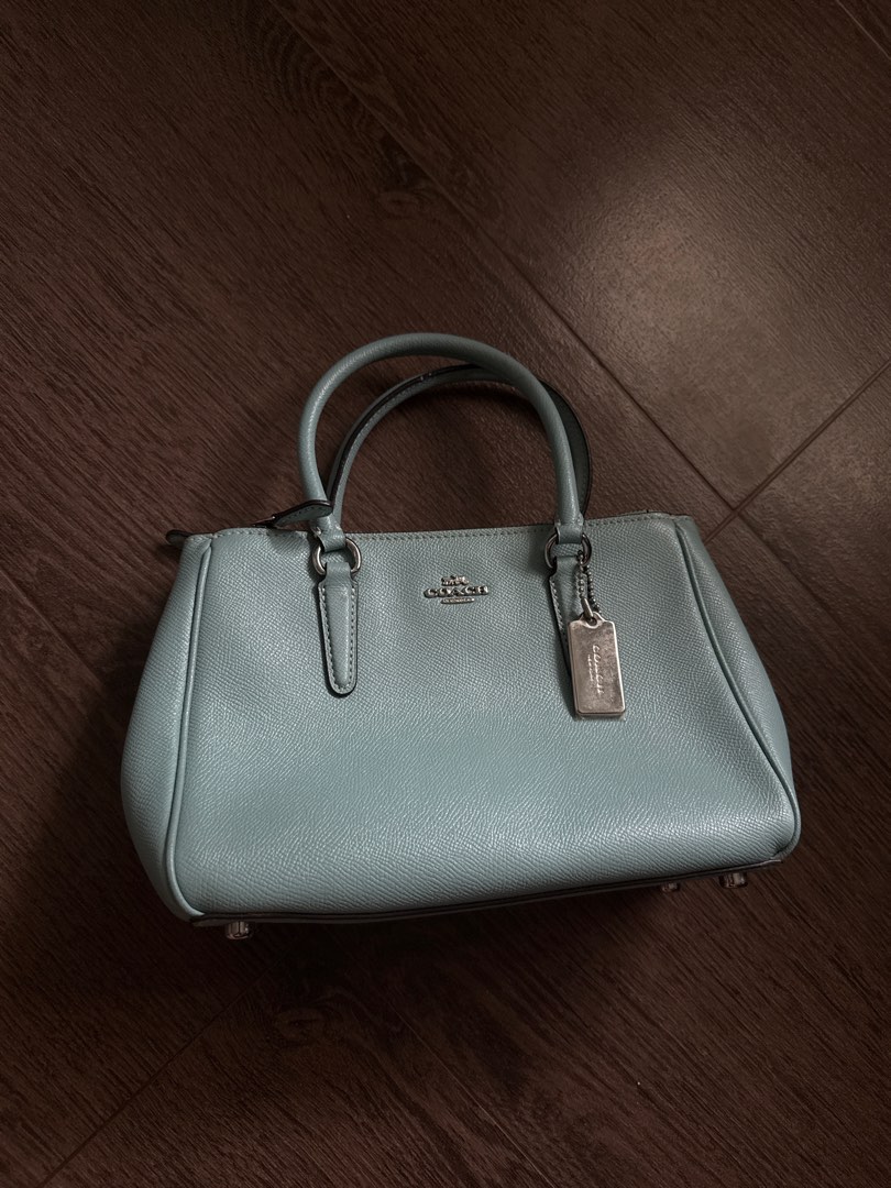 Coach Mini Surrey Satchel Handbag - Light Mint Blue, Luxury, Bags ...