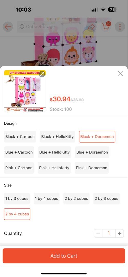Doraemon Cube Storage Cabinet, Furniture & Home Living, Furniture ...