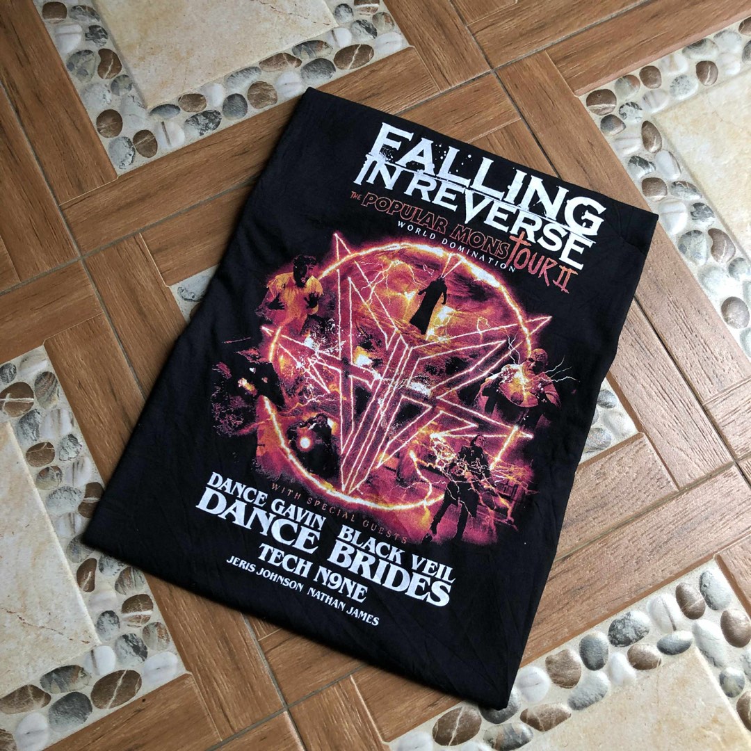 FALLING IN REVERSE THE POPULAR MONS TOUR 2, Men's Fashion, Tops & Sets ...