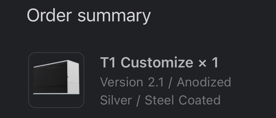 FormD T1 Version 2.1 / Anodized Silver / Steel Coated- ITX PC Case (Not ...