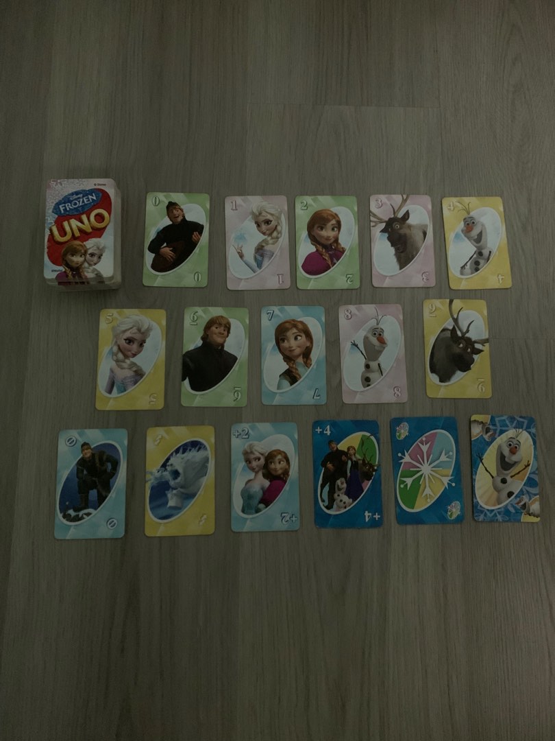 Frozen Uno Cards, Hobbies & Toys, Toys & Games on Carousell