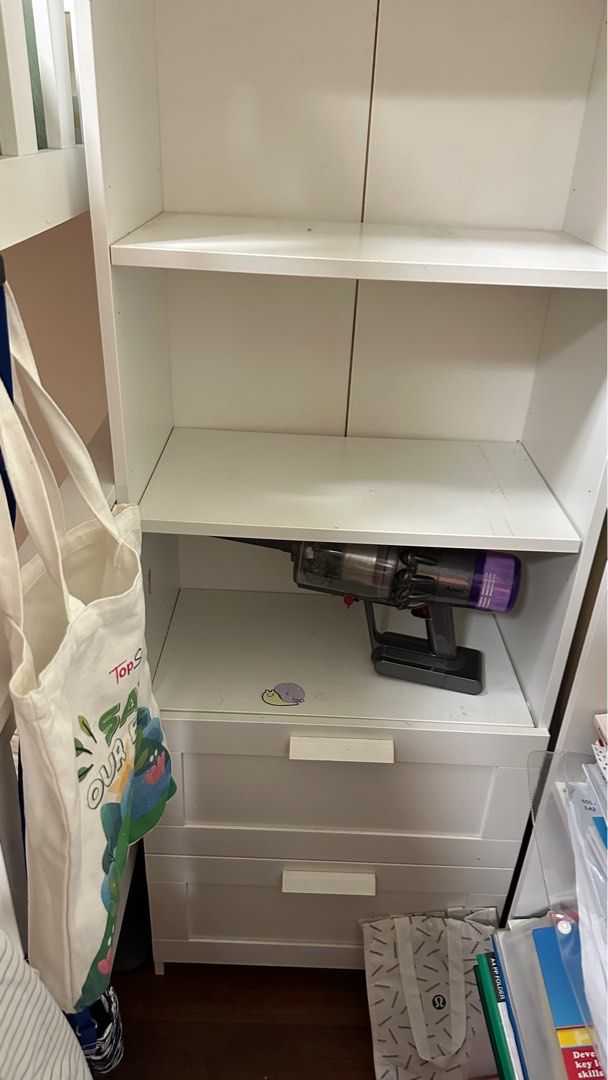 IKEA GERSBY/BRIMNES Bookcase - White, Furniture & Home Living ...