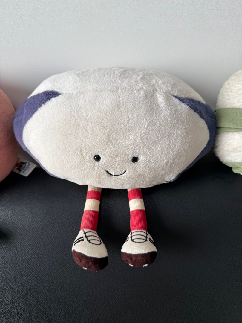 Jellycat Rugby Ball Plush Toy, Hobbies & Toys, Toys & Games on Carousell